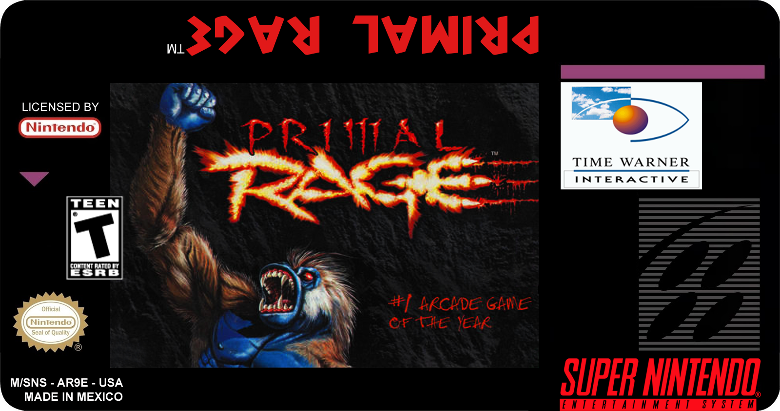 Super Nintendo Labels: Primal Rage